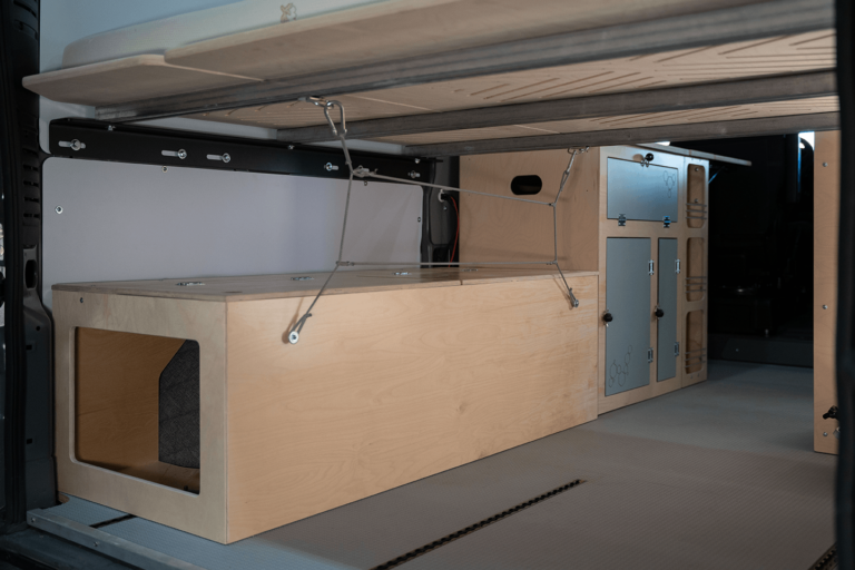 Wheel Well Storage Box | Storage for Camper Van | Wayfarer Vans