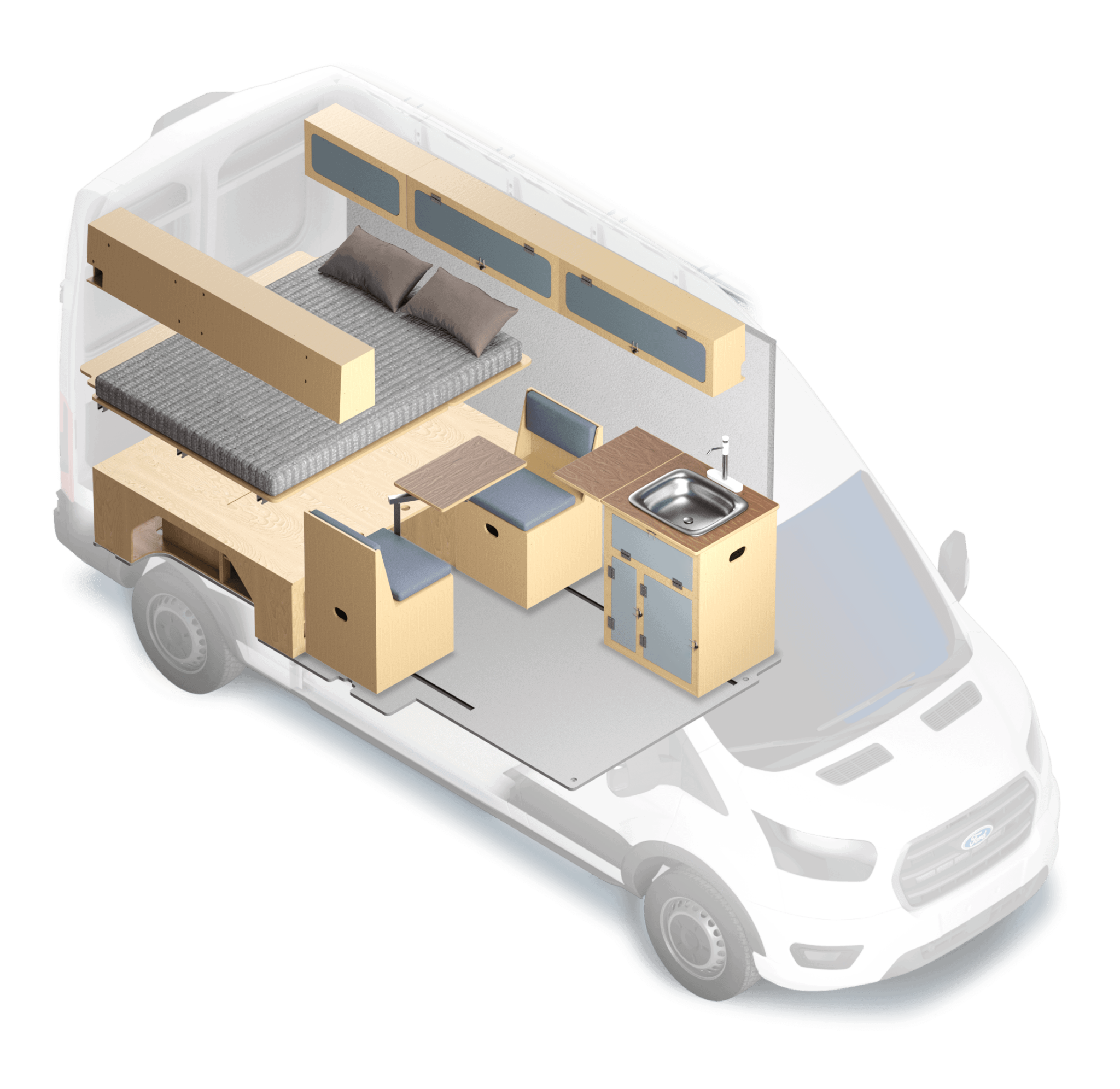 Wilford Camper Van Conversion Kit for Ford Transit 148" | Wayfarer Vans